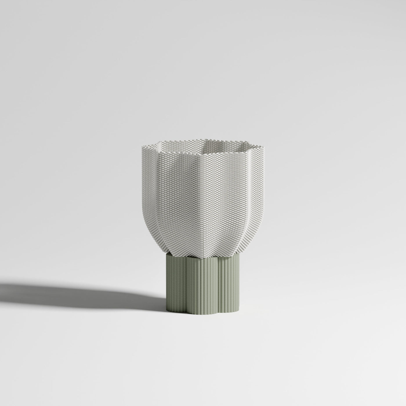 Bloom Table Lamp - Cement Green - Sculptural and Sustainable Design
